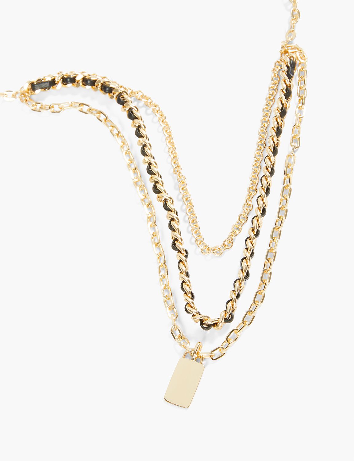 MS LINK CHAIN NECKLACE:Gold Tone:ONESZ
