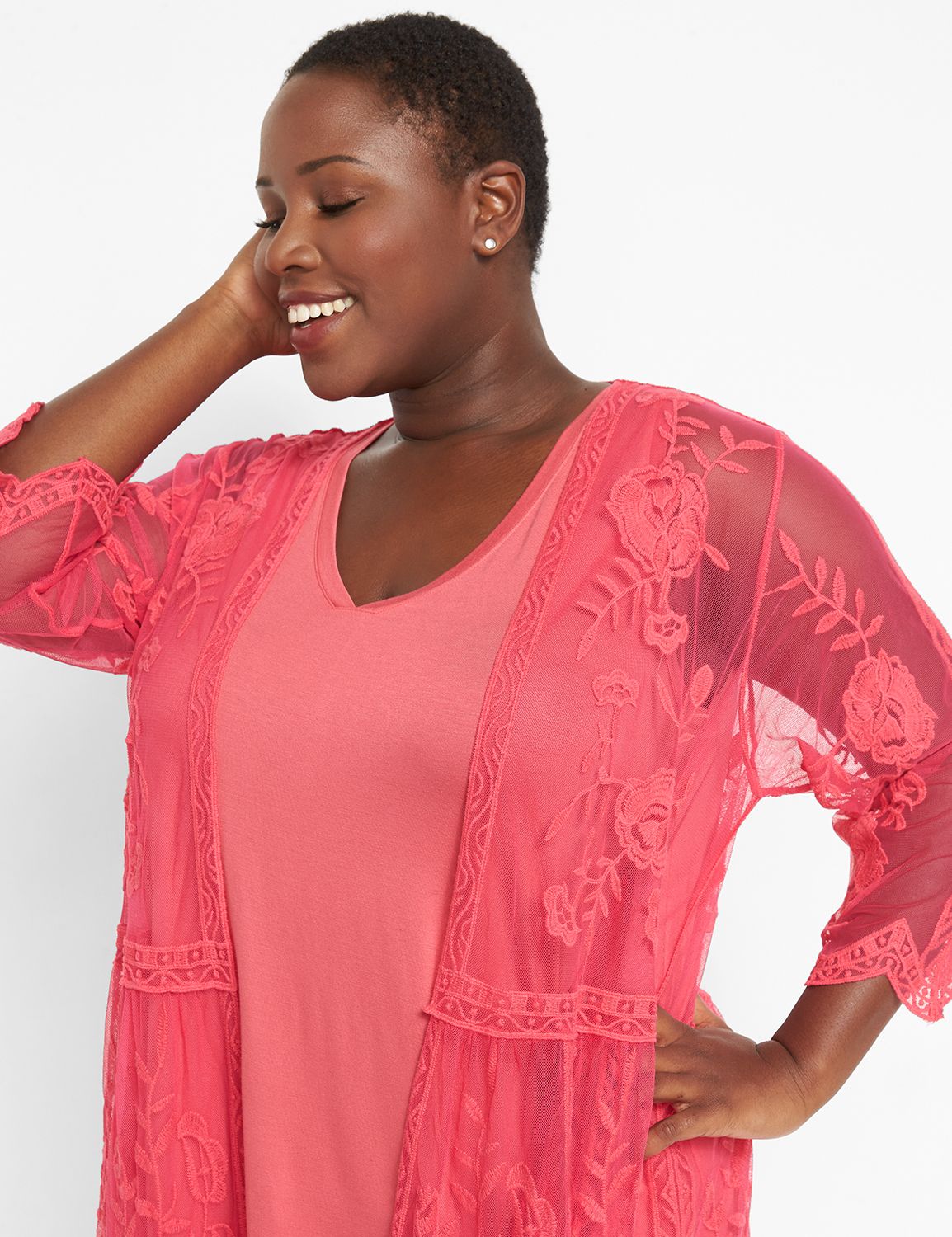 Embroidered Mesh Overpiece 1125294