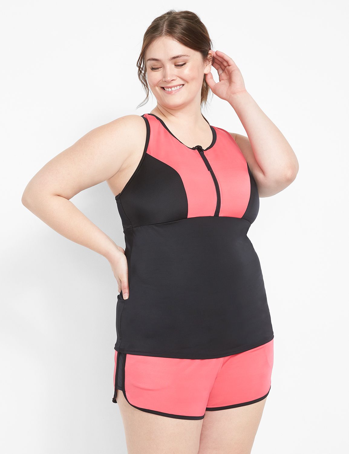 LIVI Swim No-Wire Racerback Tankini | LaneBryant