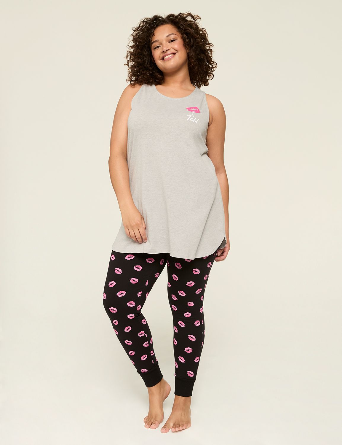 Racerback Tunic Legging PJ Set 1124 | LaneBryant