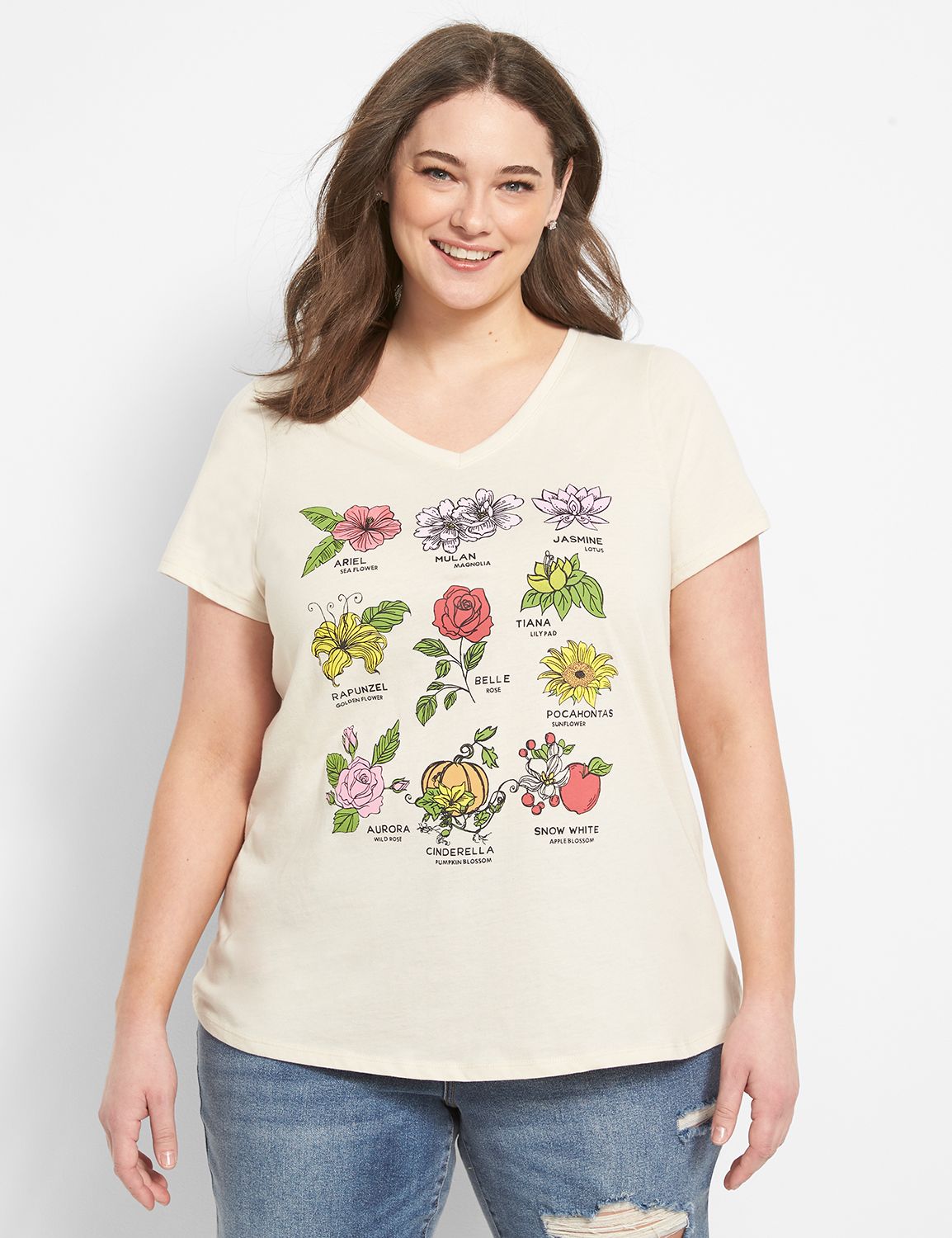 Disney Princess Floral Graphic Tee