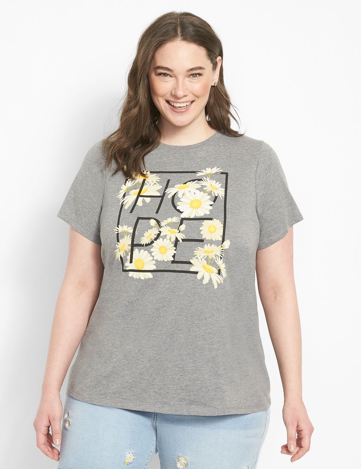 SS Crew-Neck Straight Hem Tee Graph