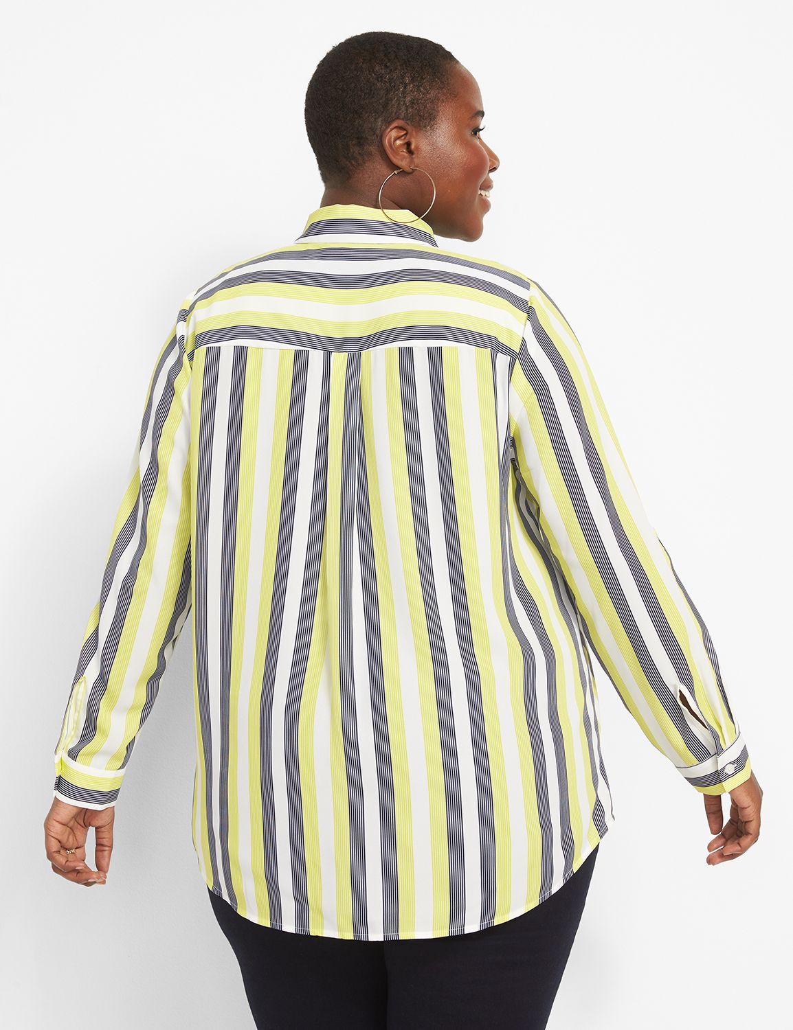 Long Sleeve Button Front Popover Ca