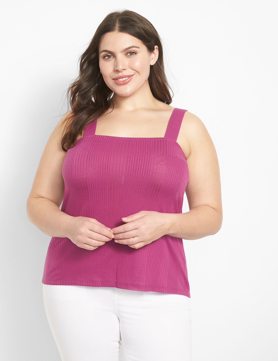 Sleeveless Square Neck Open Back Ri