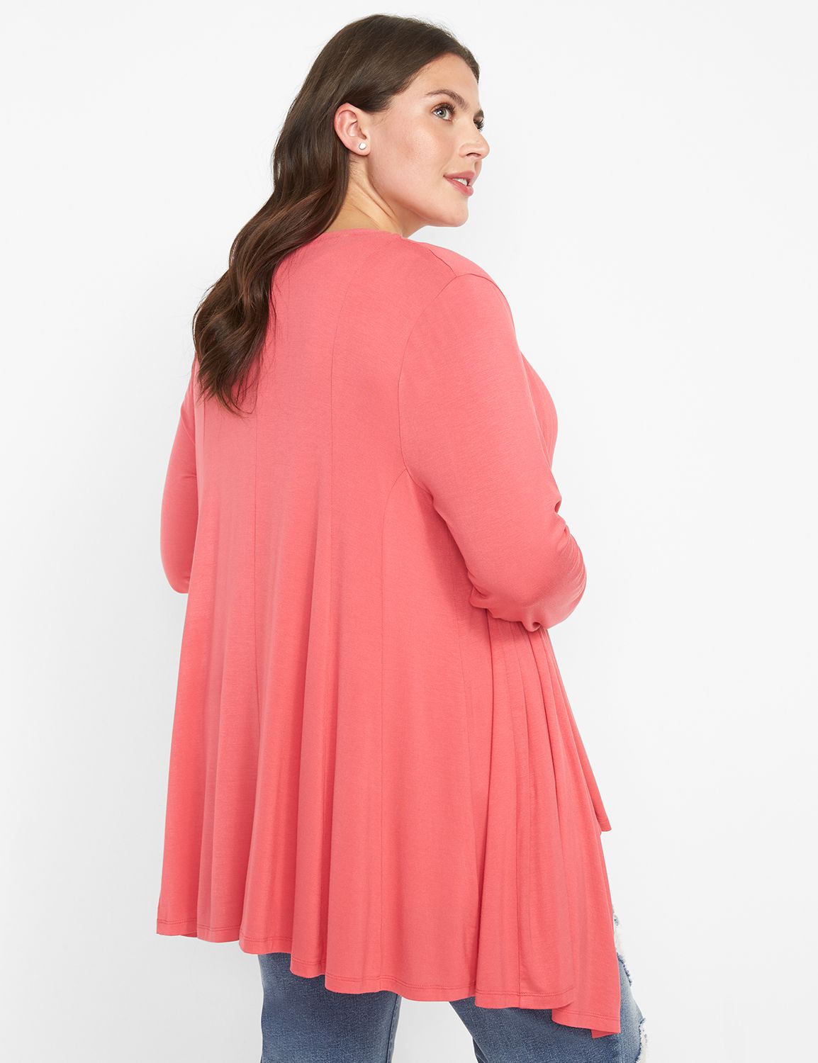 Long Sleeve Open Front Fit And Flar | LaneBryant