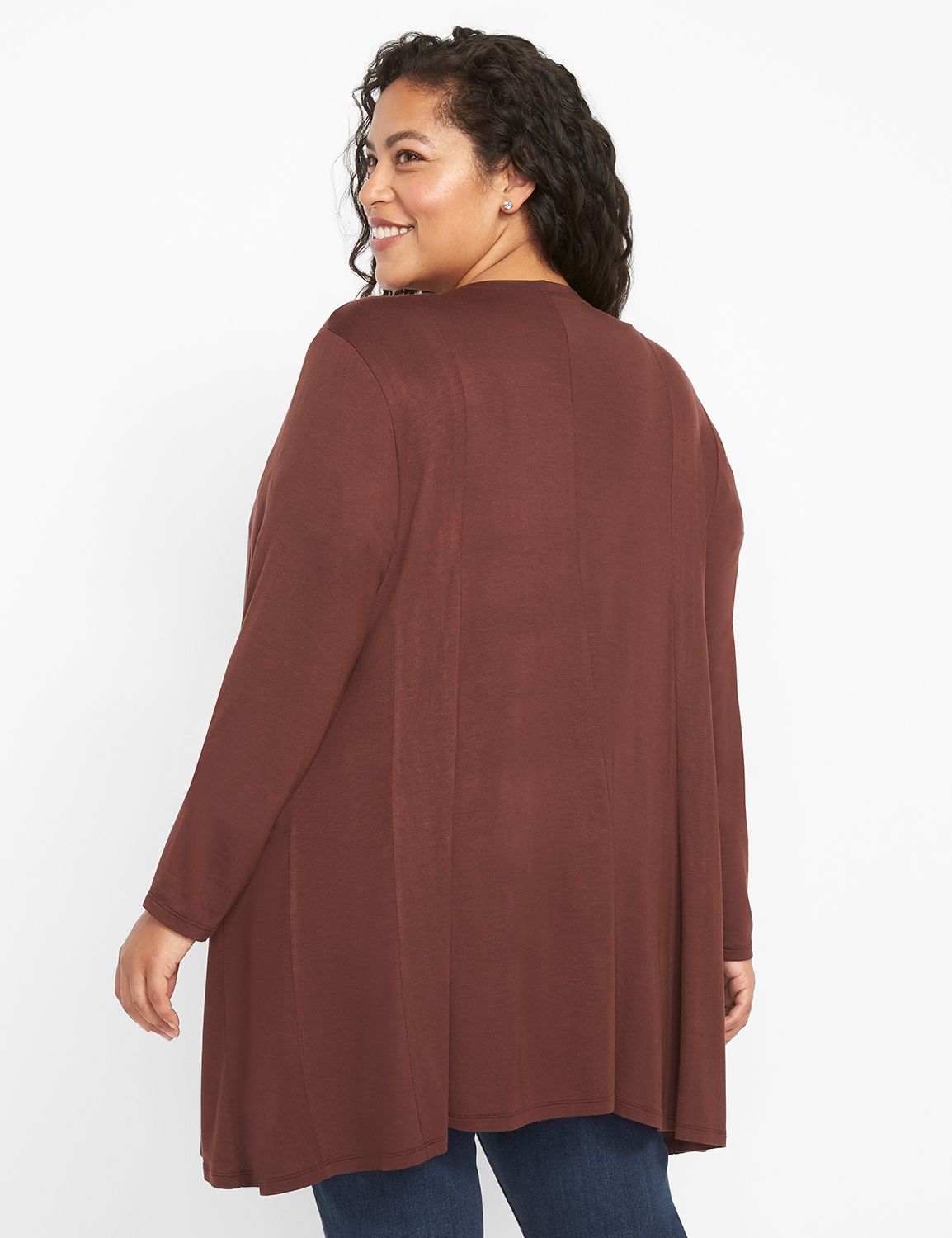 Long Sleeve Open Front Fit And Flar | LaneBryant