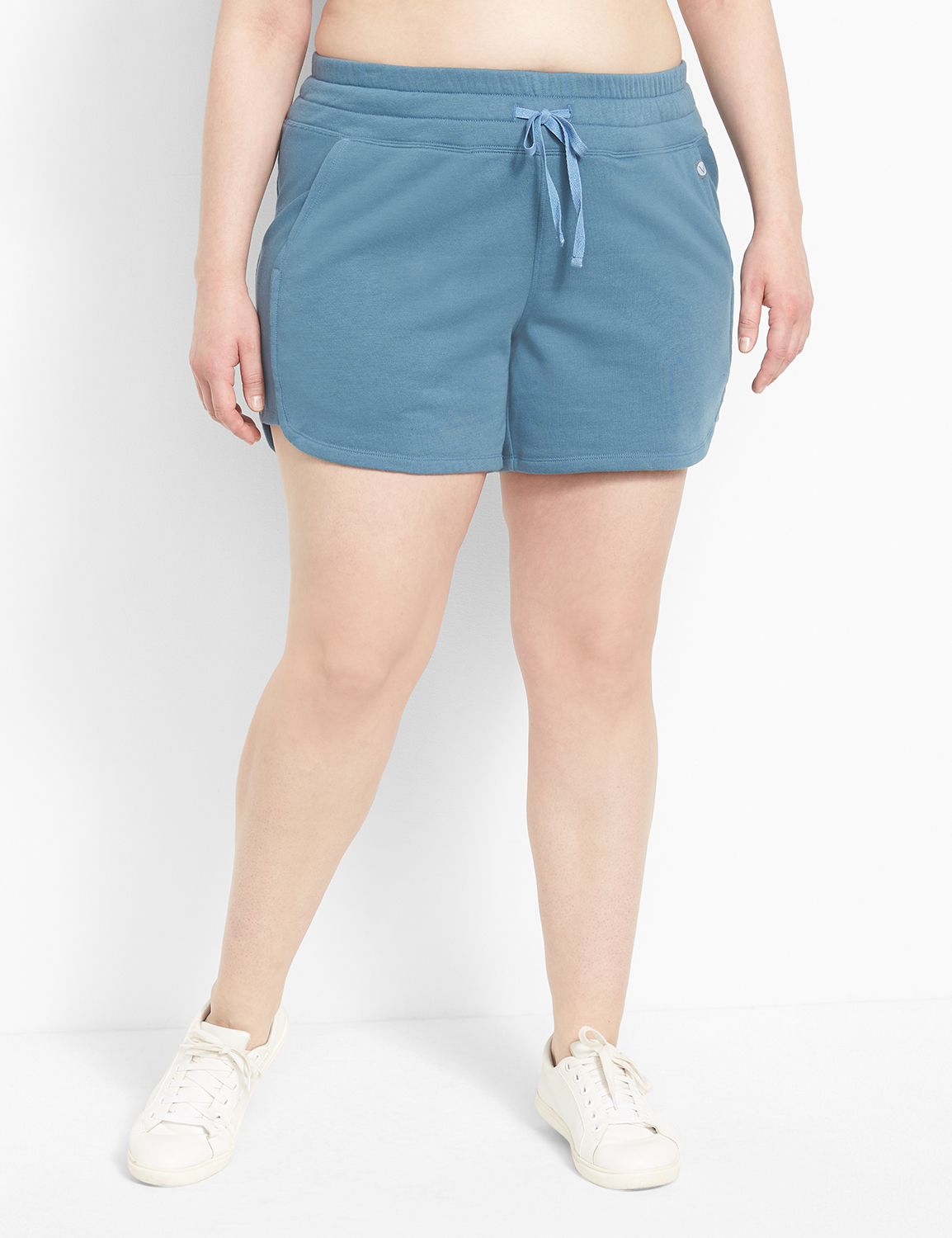 Livi Mid Rise French Terry Short Ri | LaneBryant