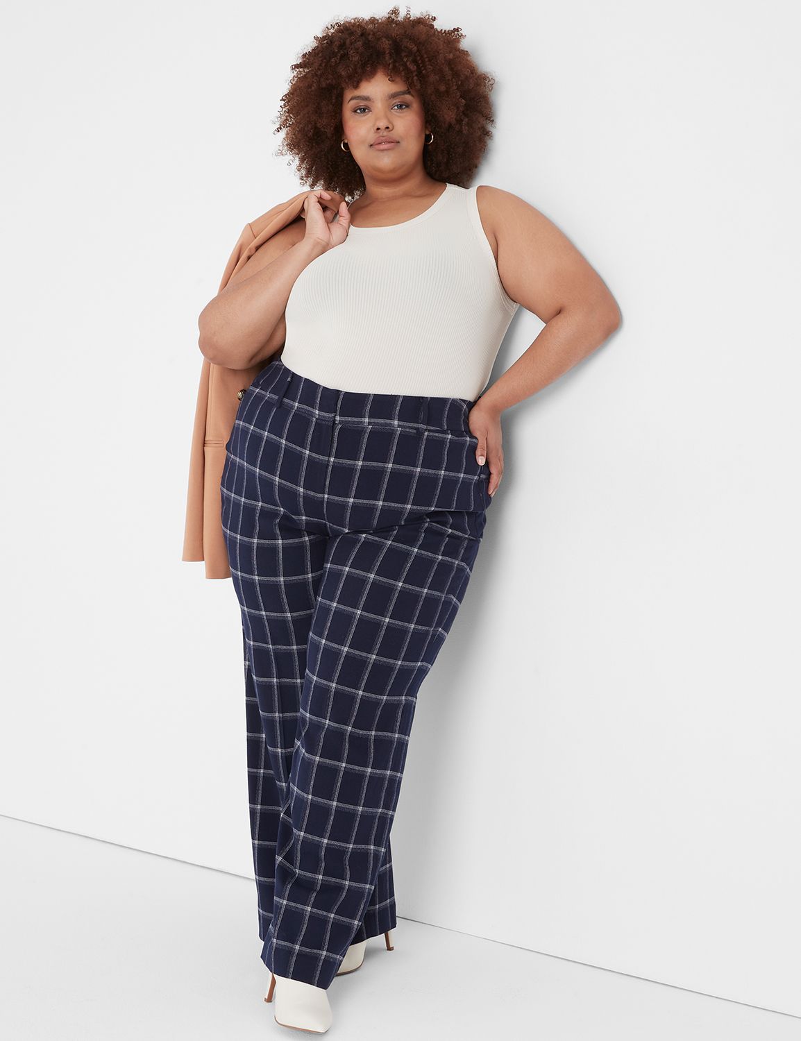 Sleeveless High Neck Rib Tank Fall/ | LaneBryant