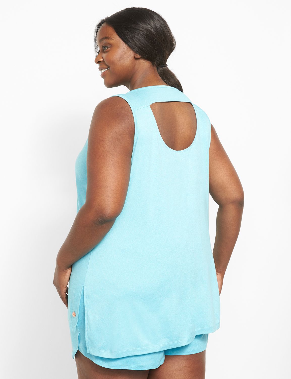 Sleeveless Square Neckline Back Det | LaneBryant