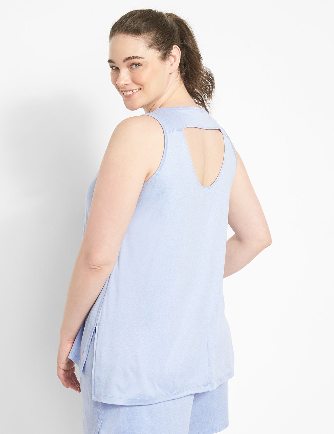 Sleeveless Square Neckline Back Det | LaneBryant