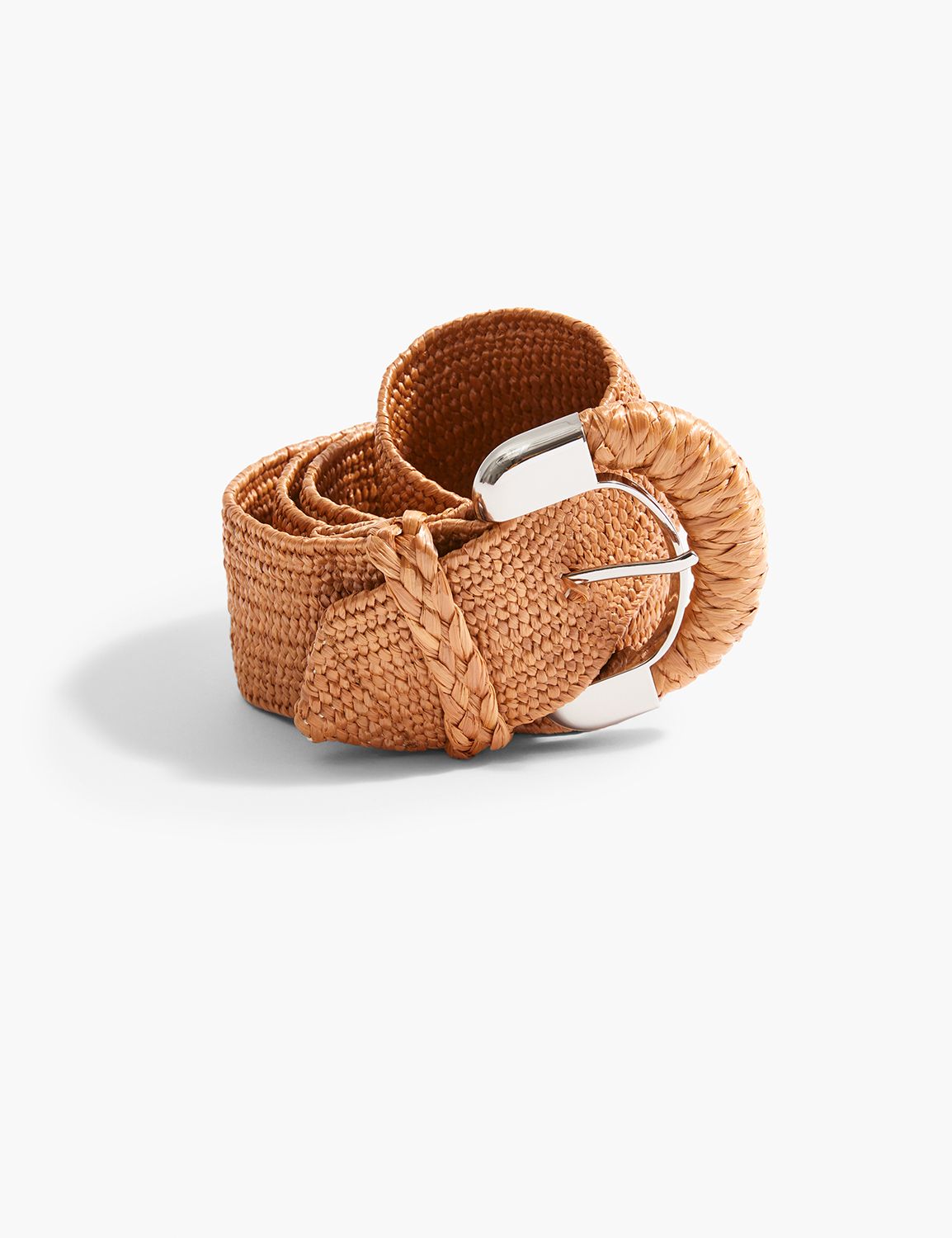 WRAPPED BUCKLE STRAW BELT