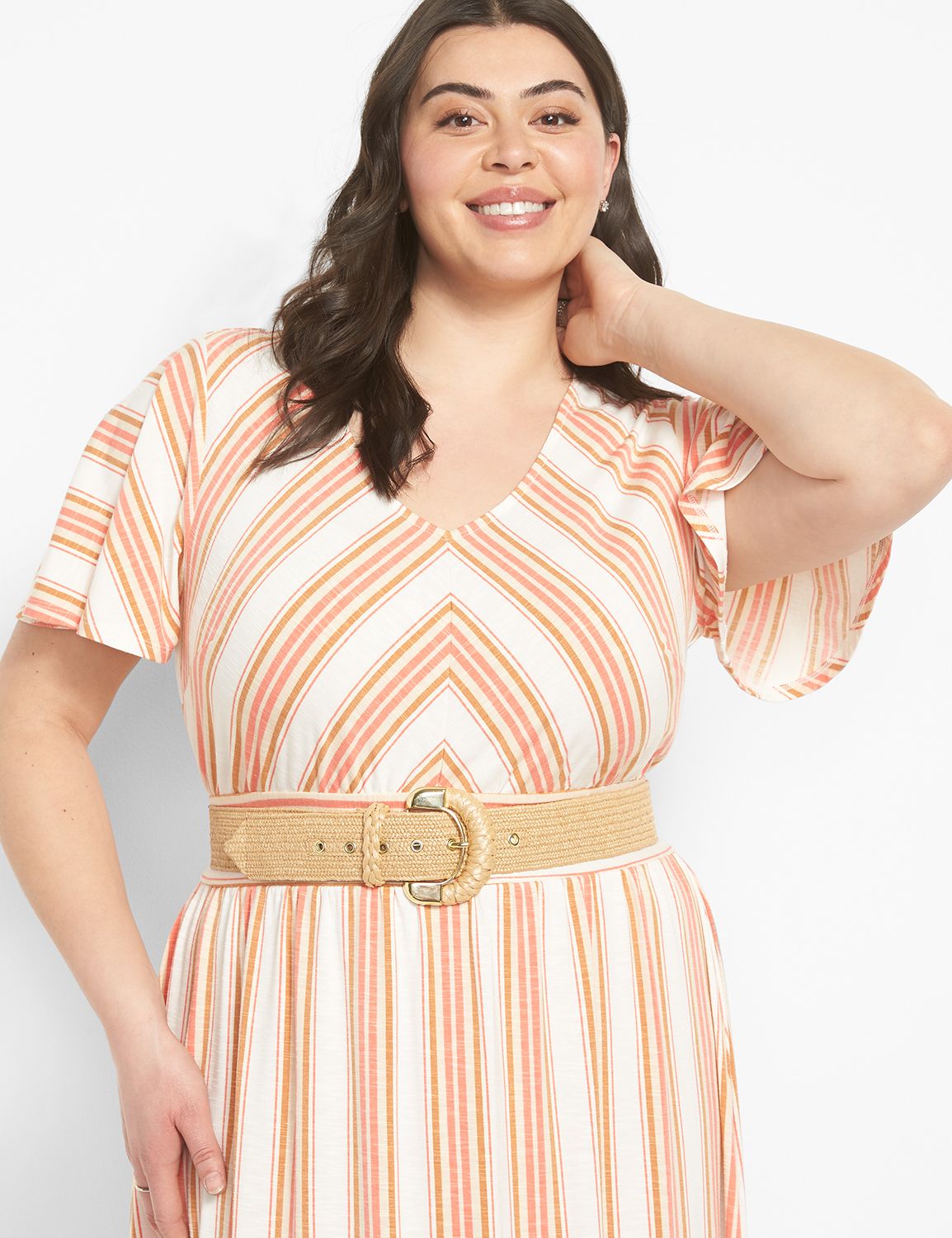 WRAPPED BUCKLE STRAW BELT