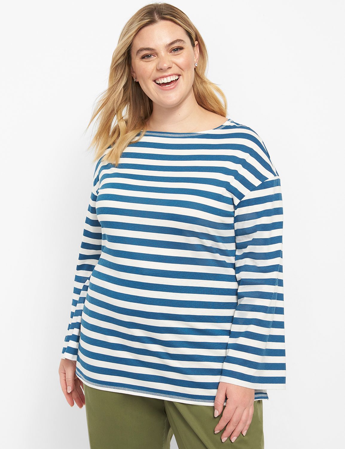 Bracelet Sleeve Boat Neck Sailor Te