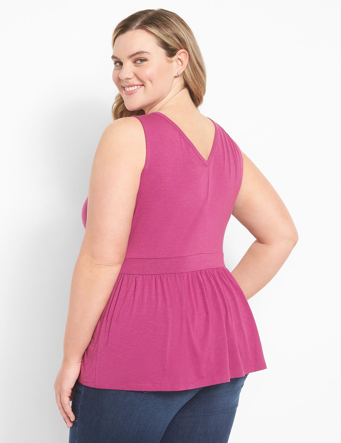 Sleeveless Surplice Swing Tank 1125