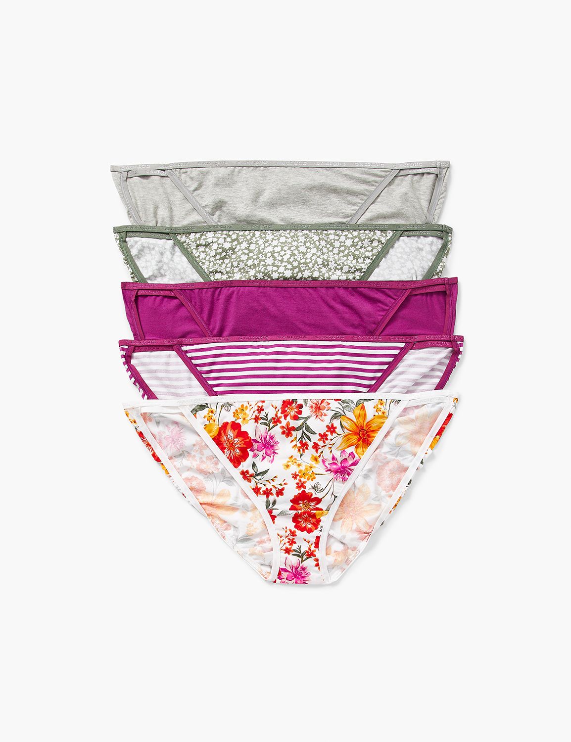 Cotton Double-String Bikini Panty - 5-Pack | LaneBryant
