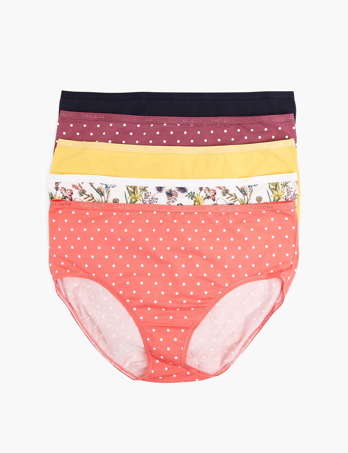 PANTY PACK Cotton High Leg Briefs-1 | LaneBryant
