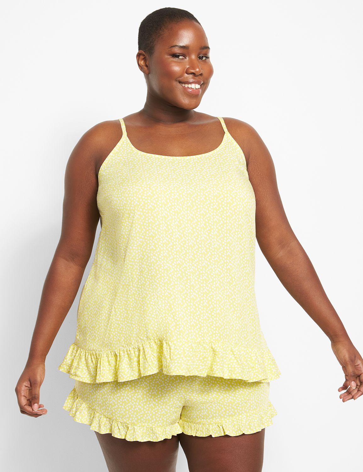 Woven Ruffle Sleep Short