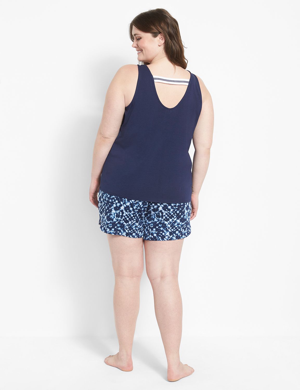 CMS New Stripe Elastic Tank 1124236 | LaneBryant