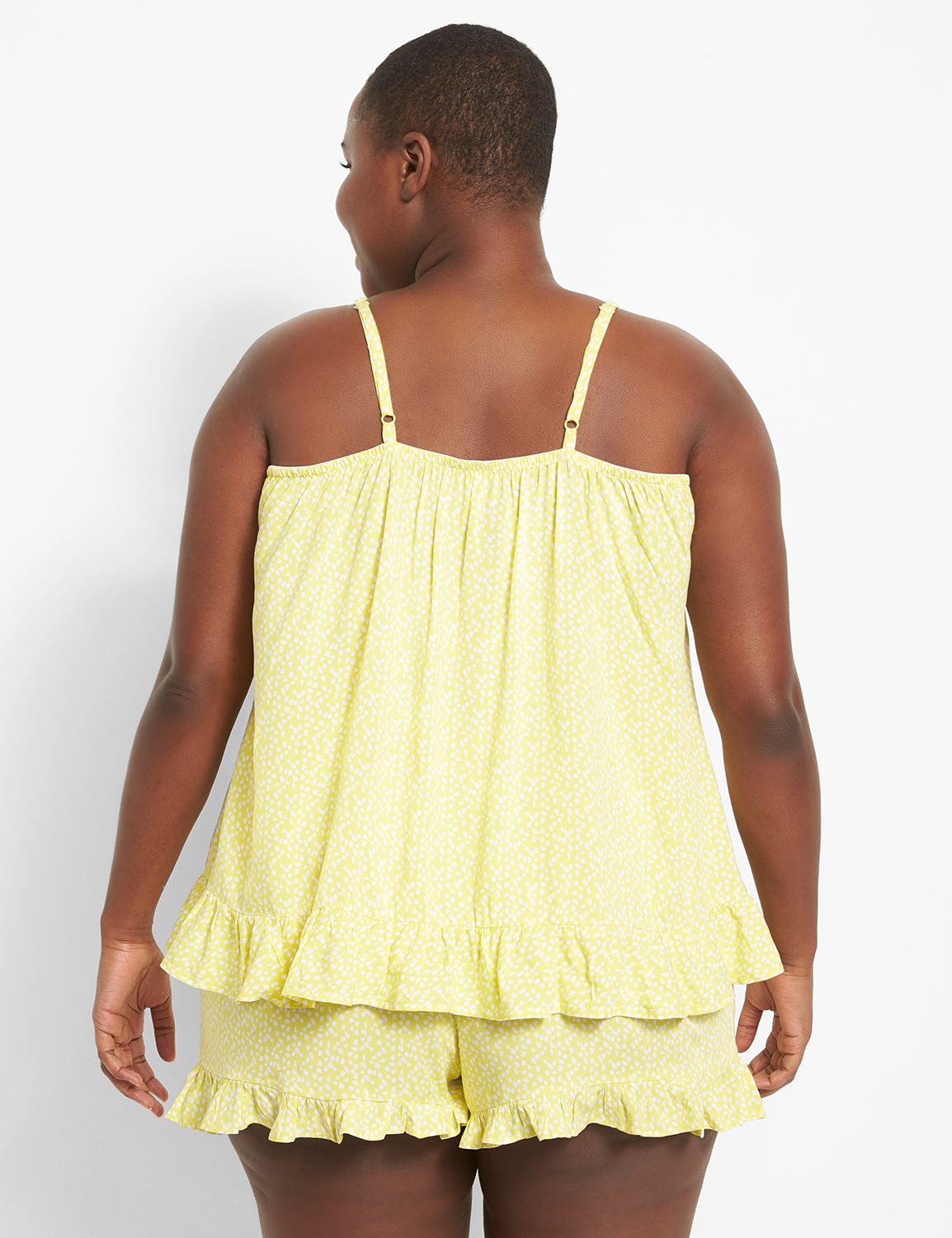 Woven Cami With Ruffle Hem