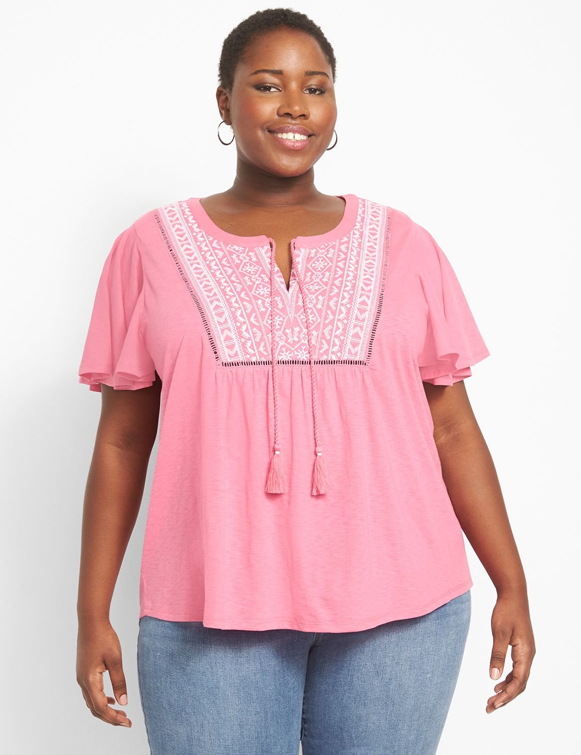 Short Extra Full Flutter Sleeve Not