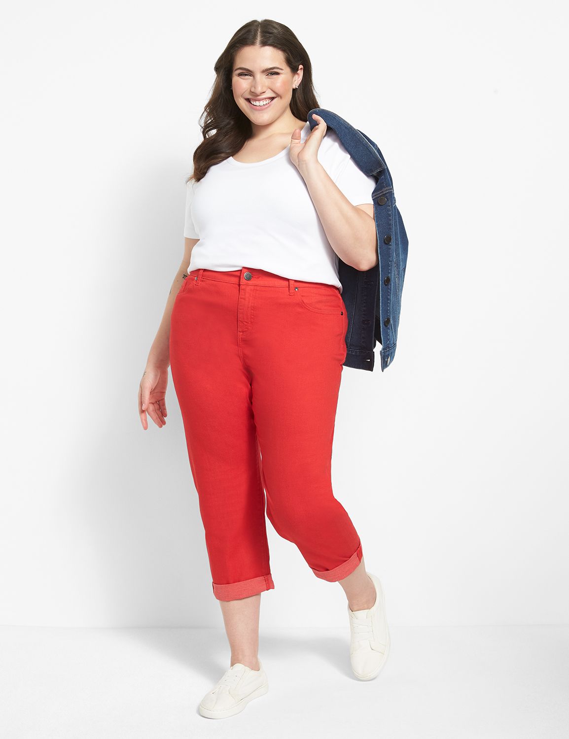 Signature Fit Boyfriend Capri Jean