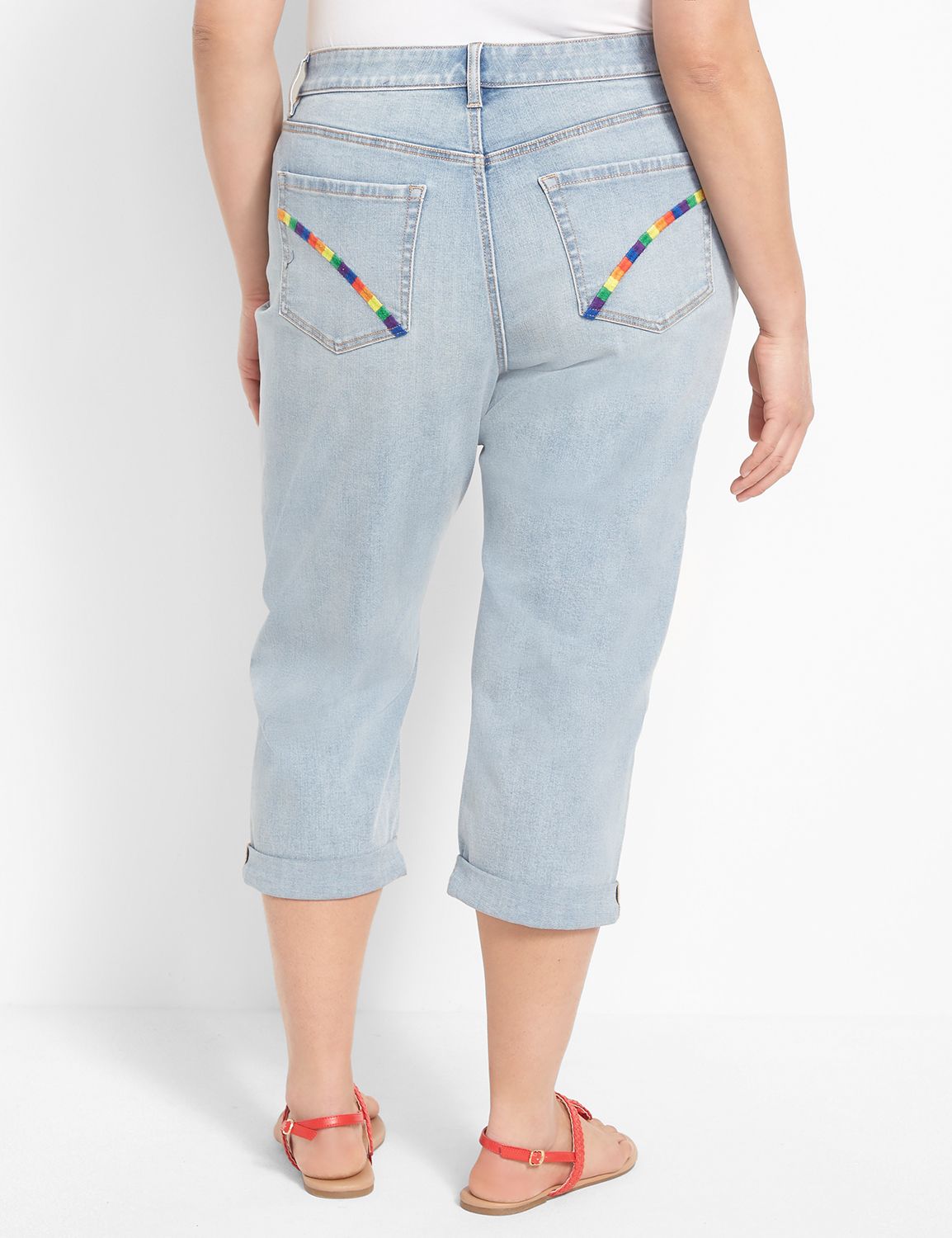 BOYFRIEND CAPRI 23"- PRIDE POCKET S | LaneBryant