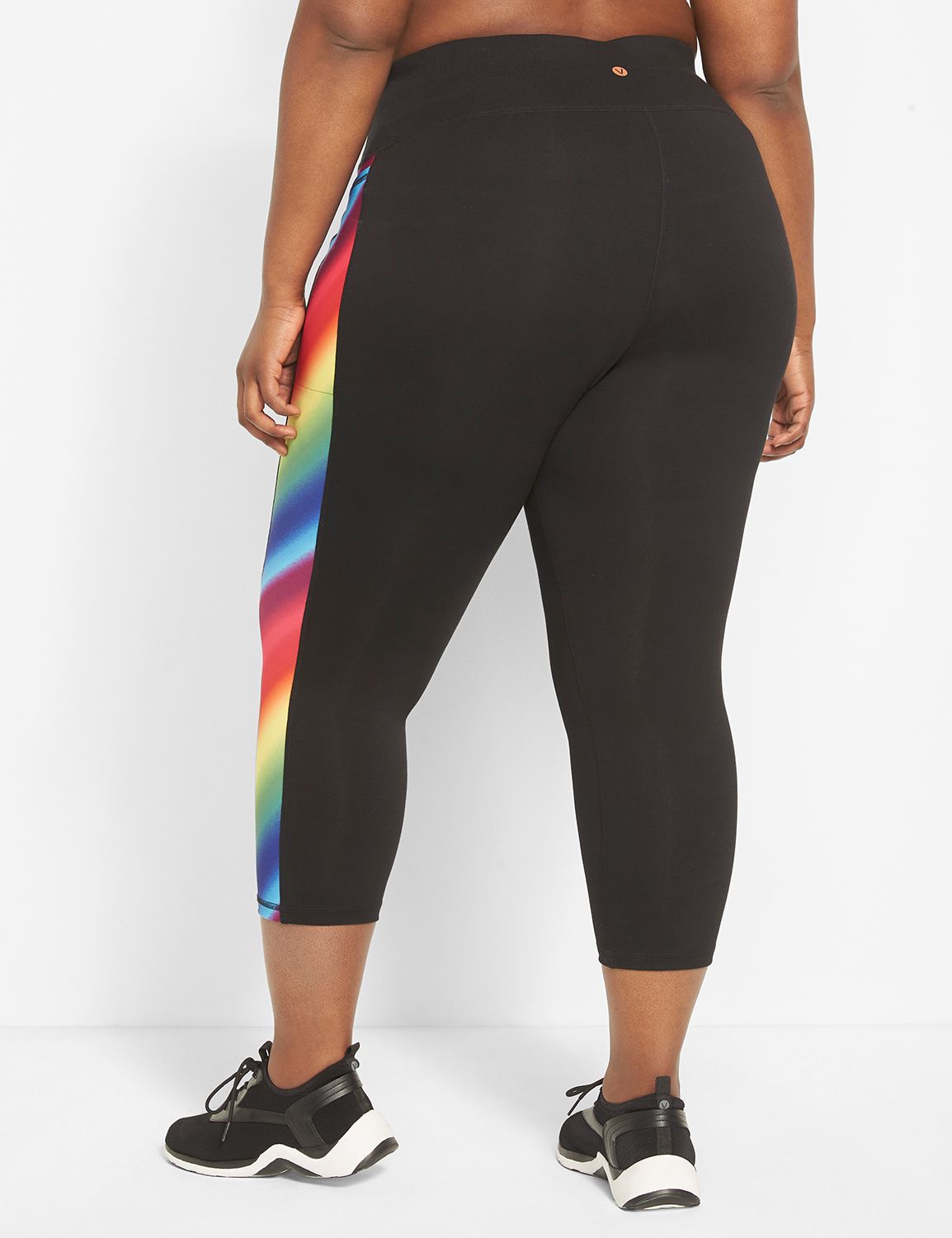 LIVI High-Rise Signature Stretch Capri Legging - Colorblock | LaneBryant