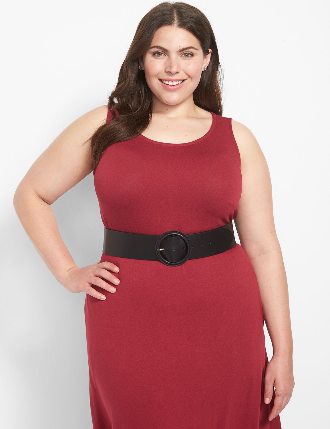 Black Circle Buckle Belt