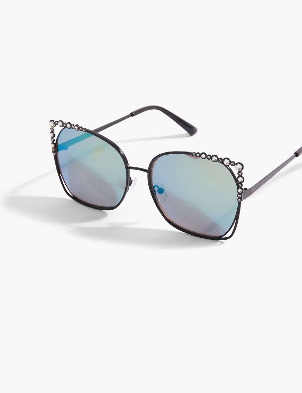 Oversized Embellished Metal Sunglas | LaneBryant