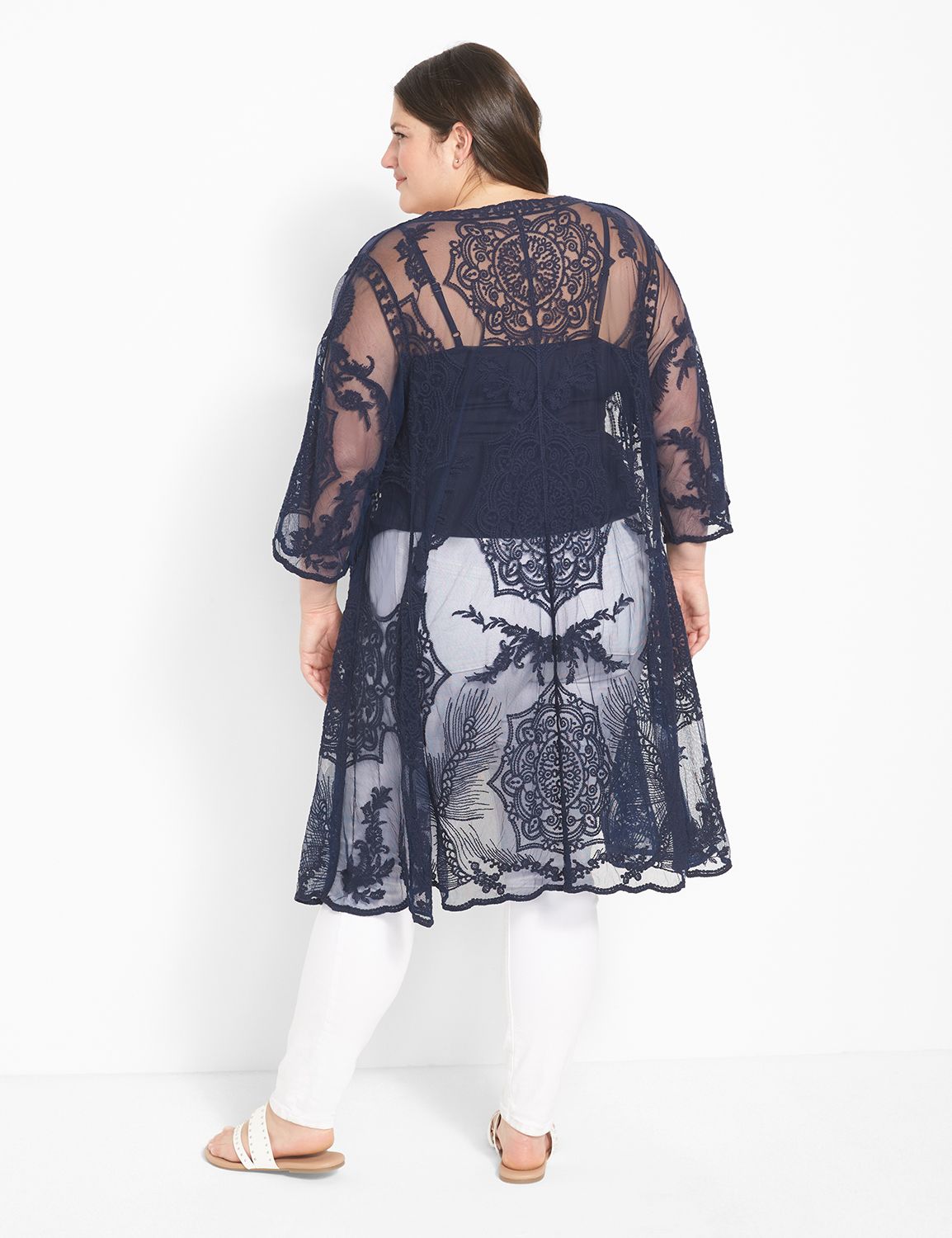 Classic Open-Front Lace Overpiece