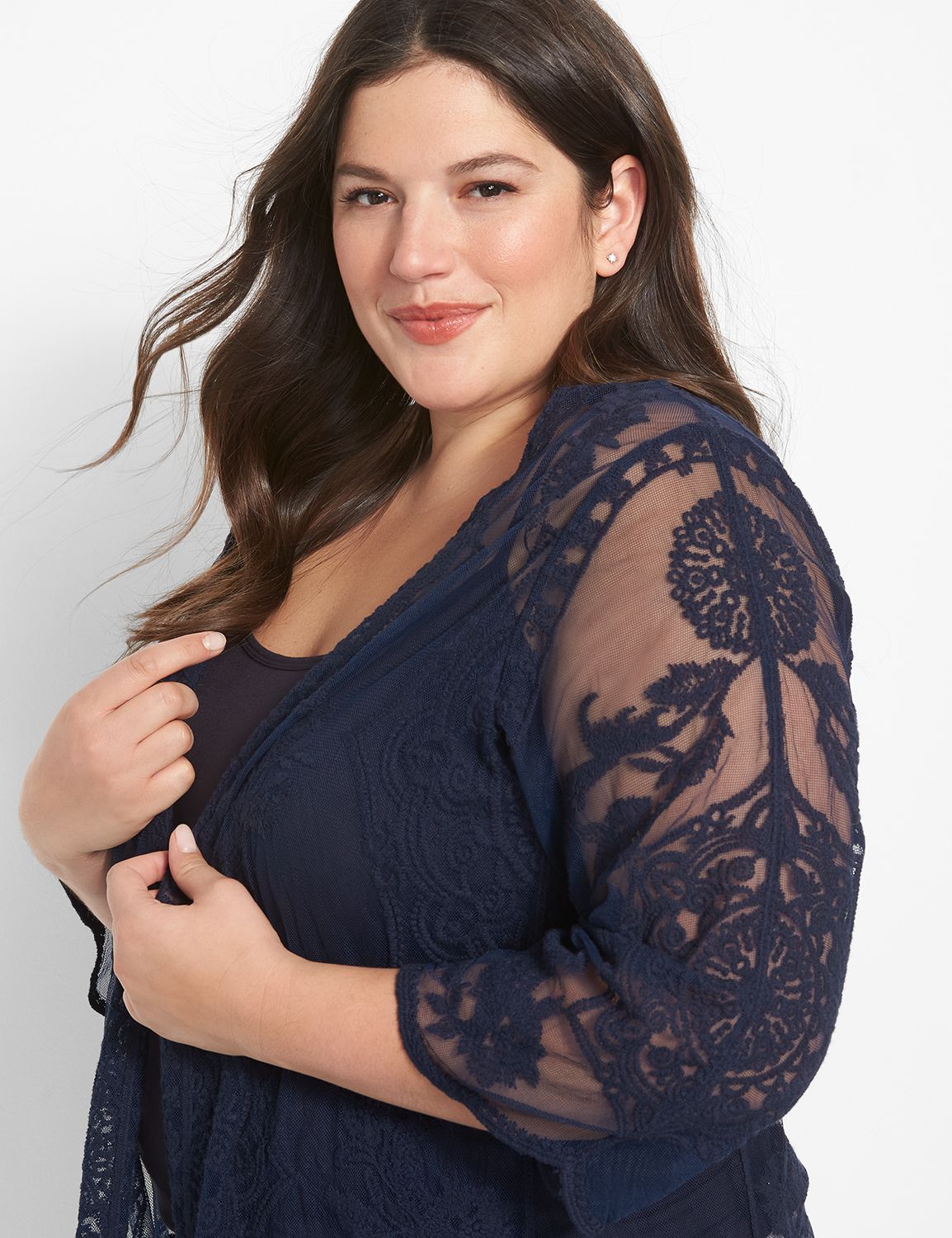 Classic Open-Front Lace Overpiece