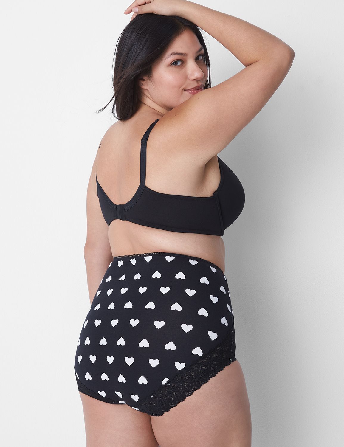 Cotton High Waist Brief Stretch Lac Lanebryant