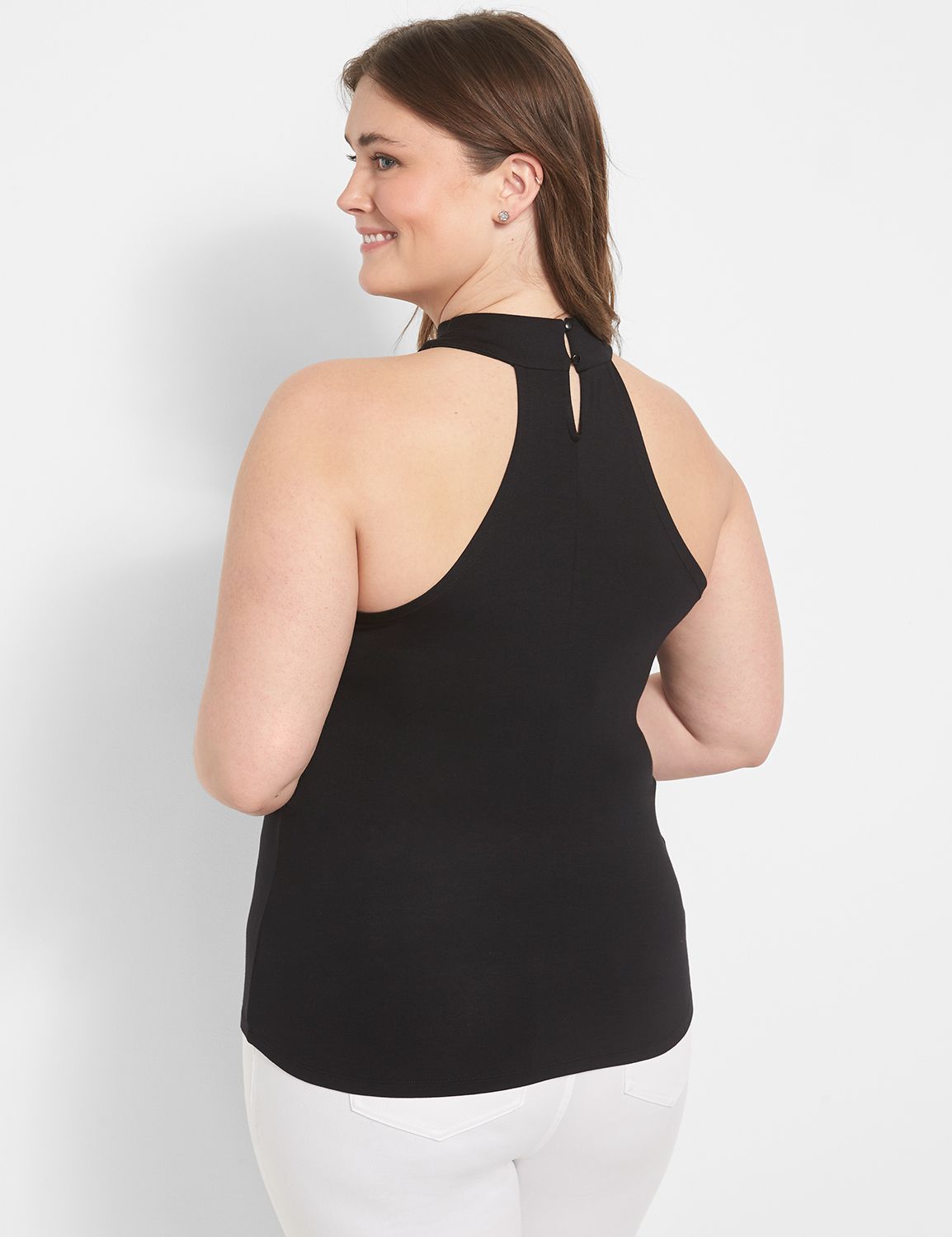 Fitted Criss-Cross Halter Top | LaneBryant