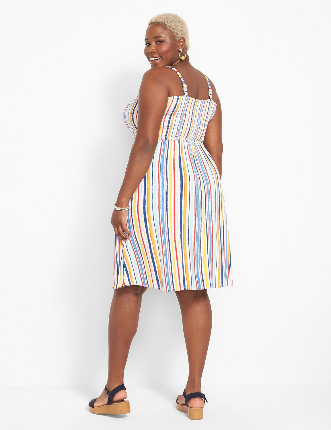 Sleeveless Convertible Strap Smocke