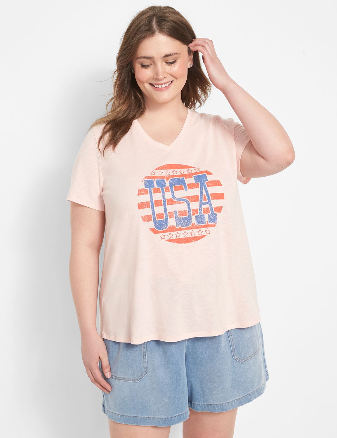 Classic USA Stripes Graphic Tee