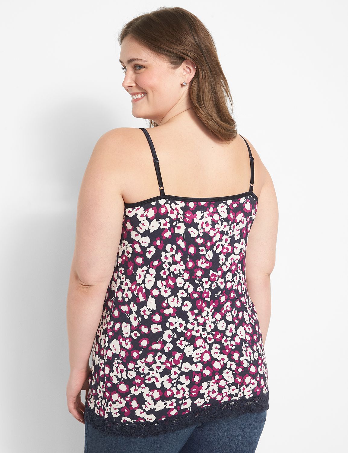 Sleeveless Lace Trim Cami 1123004 Lanebryant