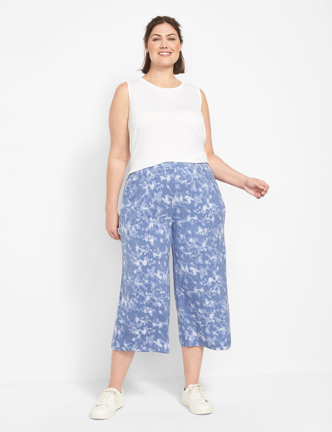 LIVI Knit Capri Wide Leg Pant