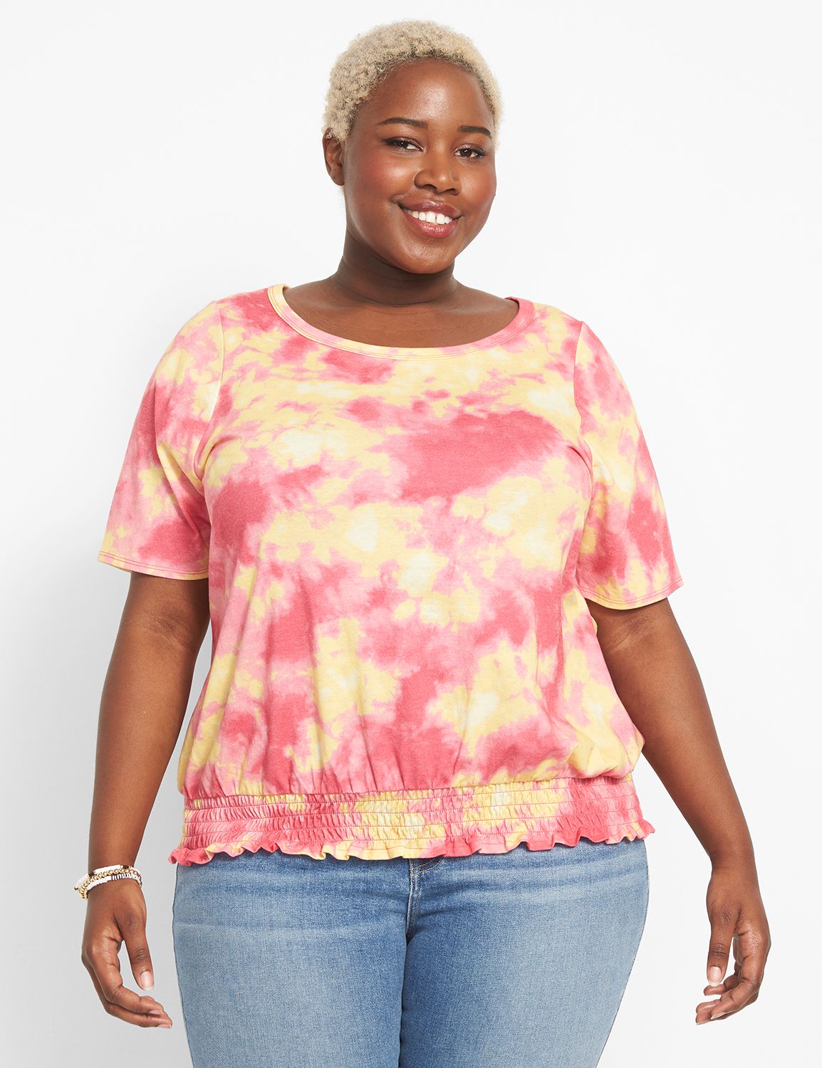 Classic Crew-Neck Banded Hem Tee