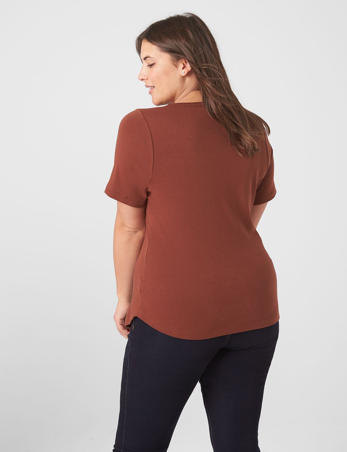 Fitted Short Sleeve Voop Neck Tee 1