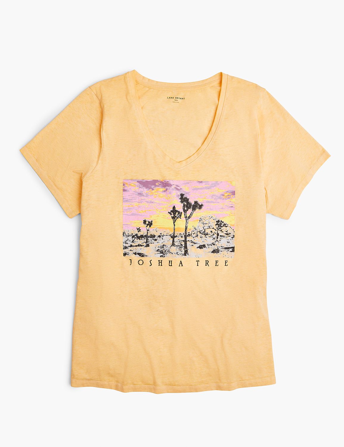 SS V-Neck Straight Hem Tee Graphic | LaneBryant