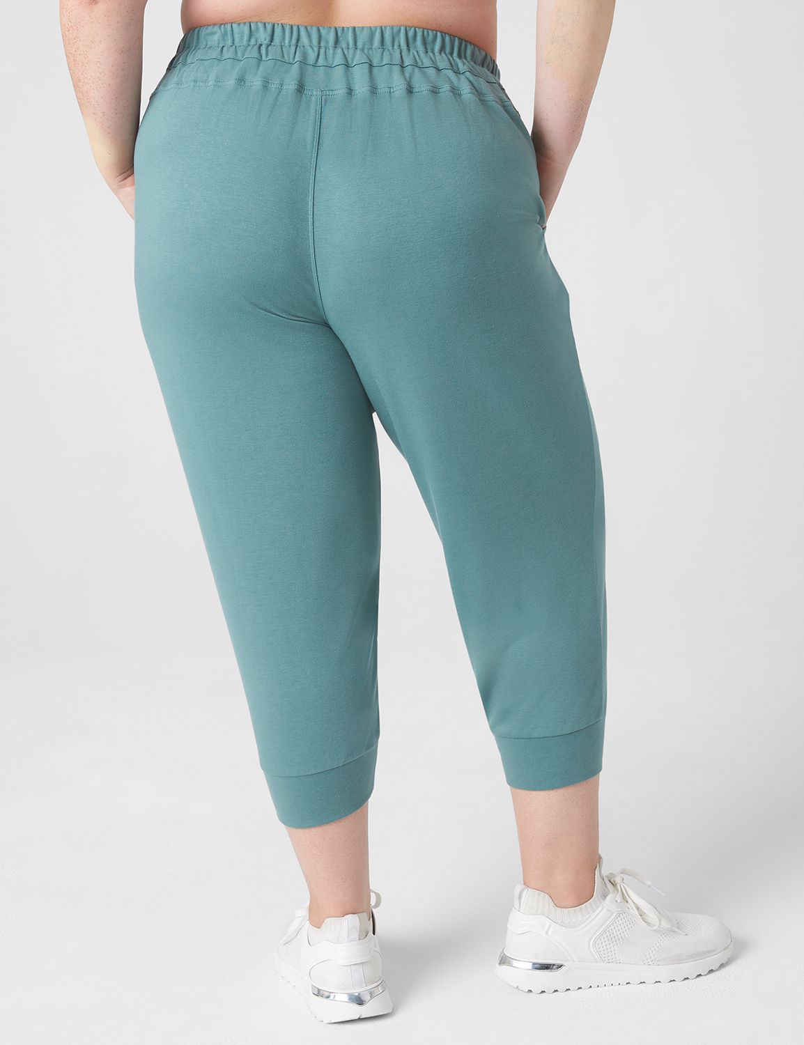 Mid Rise French Terry Capri Jogger | LaneBryant