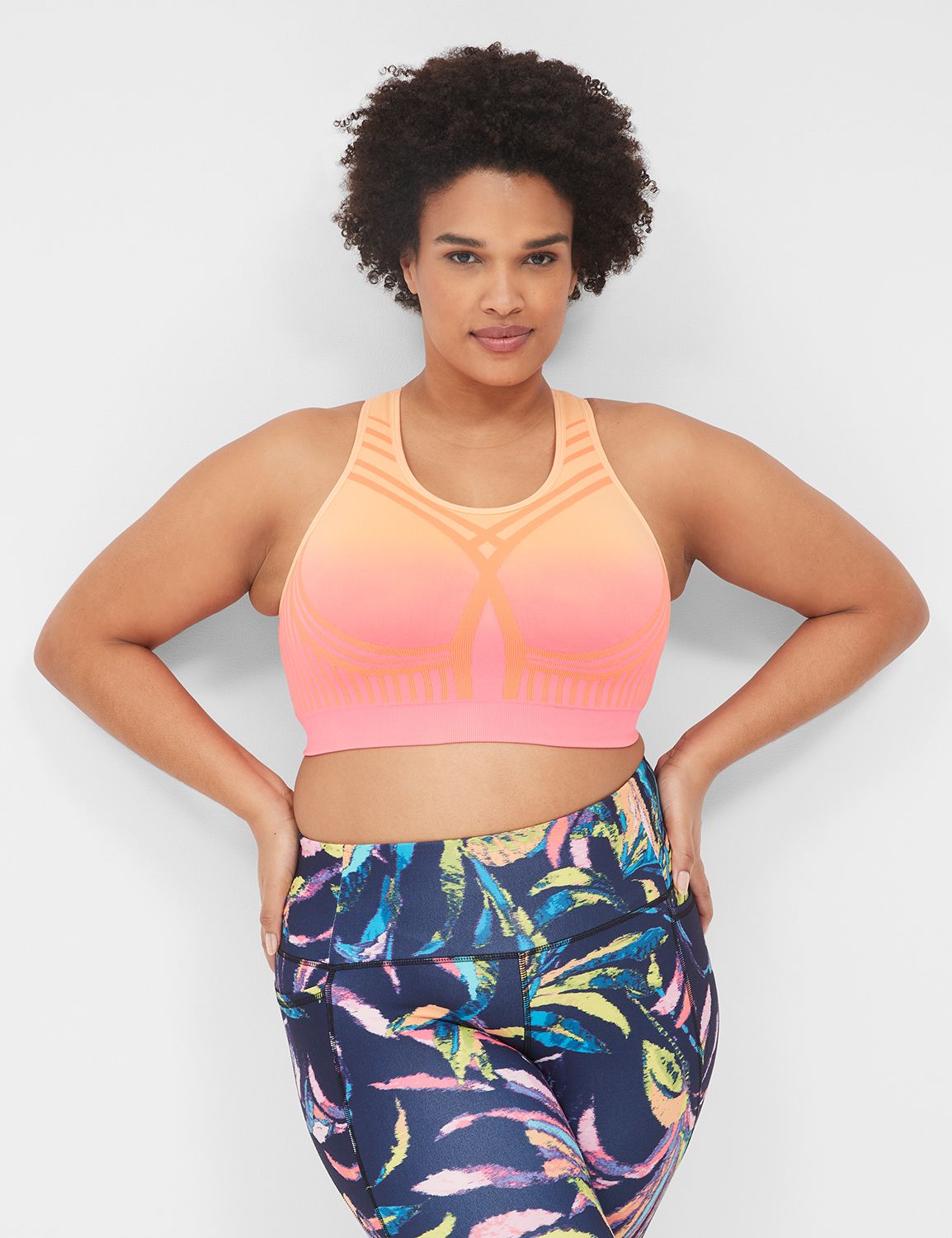 LIVI Wireless Medium-Impact Seamless Sports Bra | LaneBryant