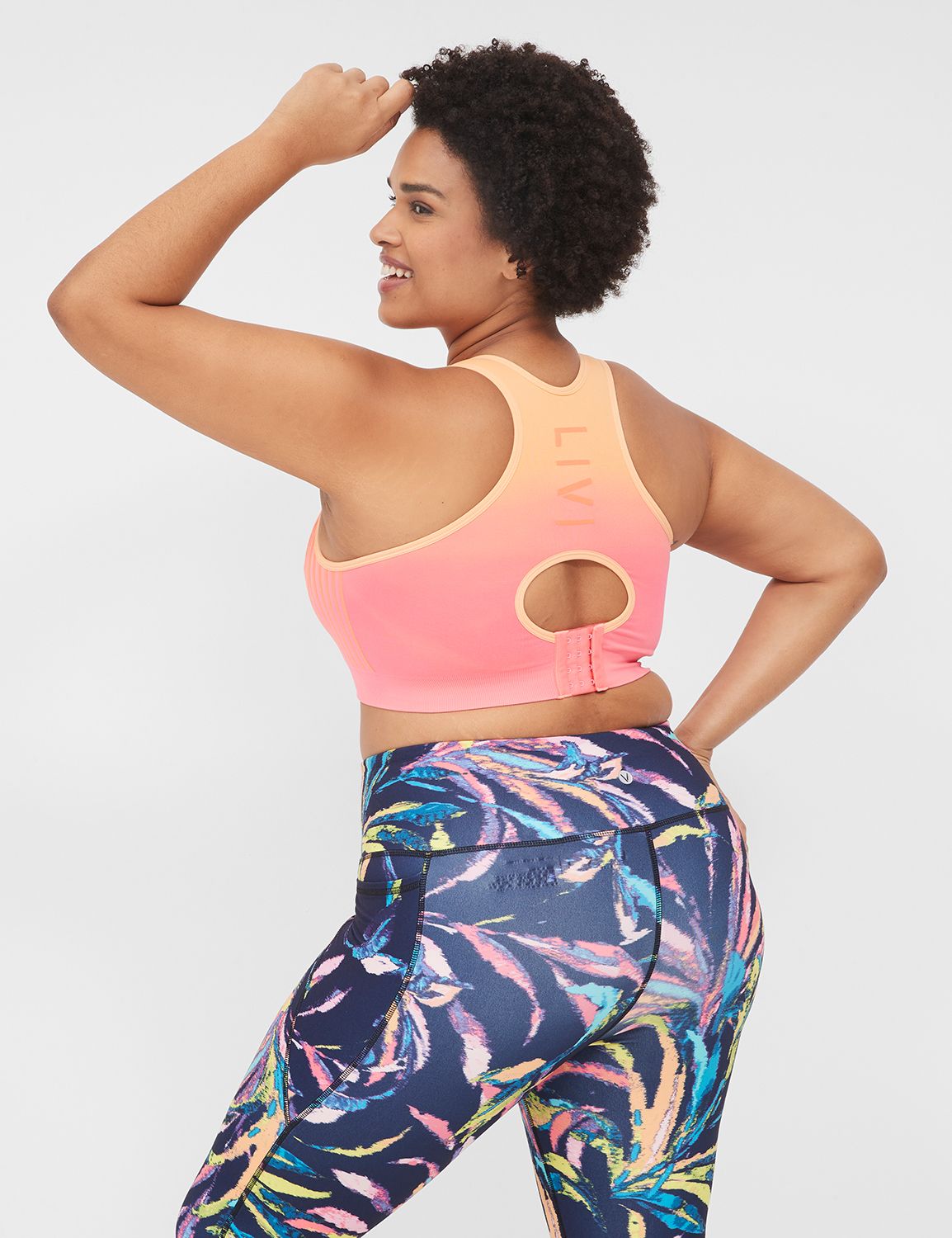 LIVI Wireless Medium-Impact Seamless Sports Bra | LaneBryant