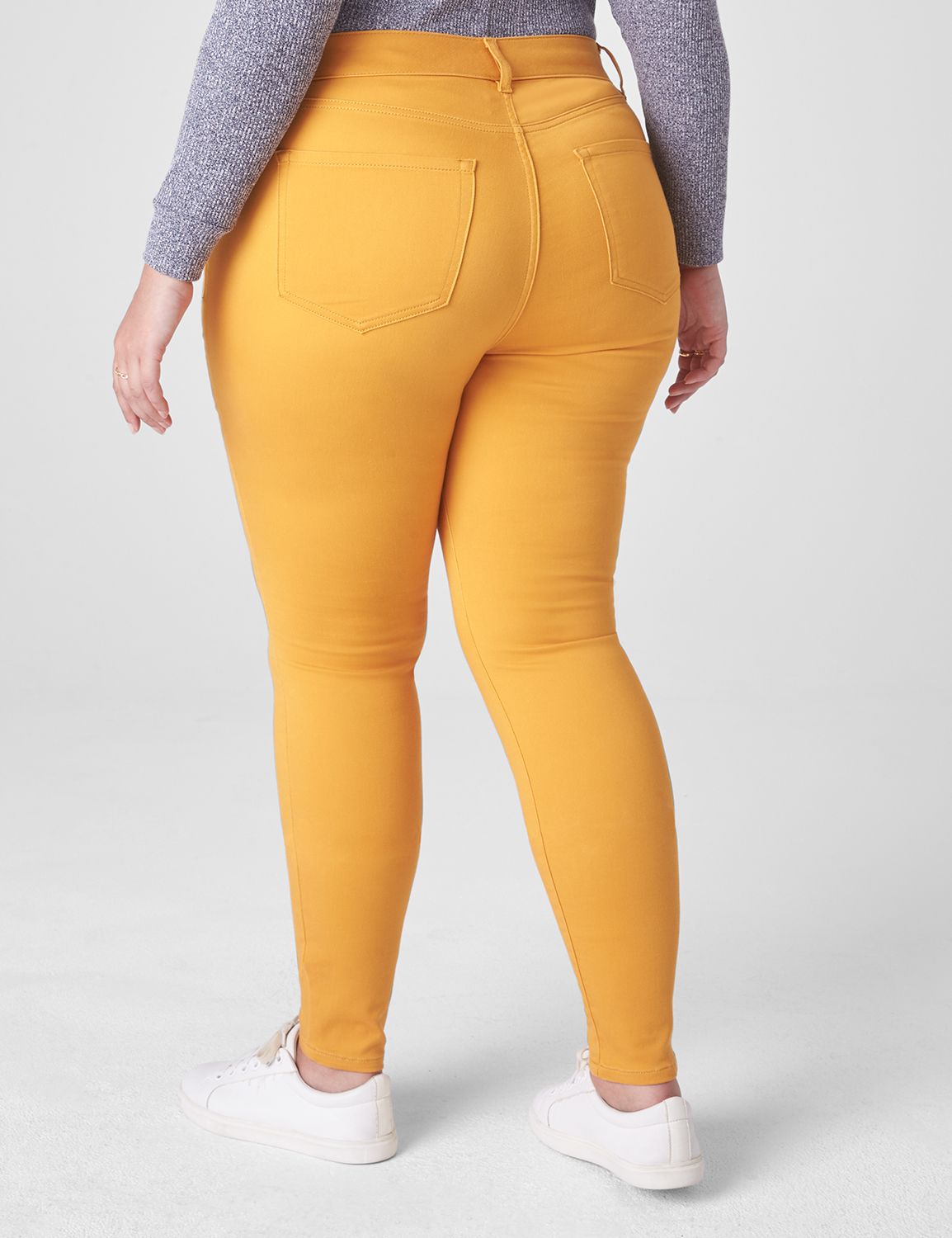 5 Pocket Curvy Fit Sateen Skinny 11 | LaneBryant