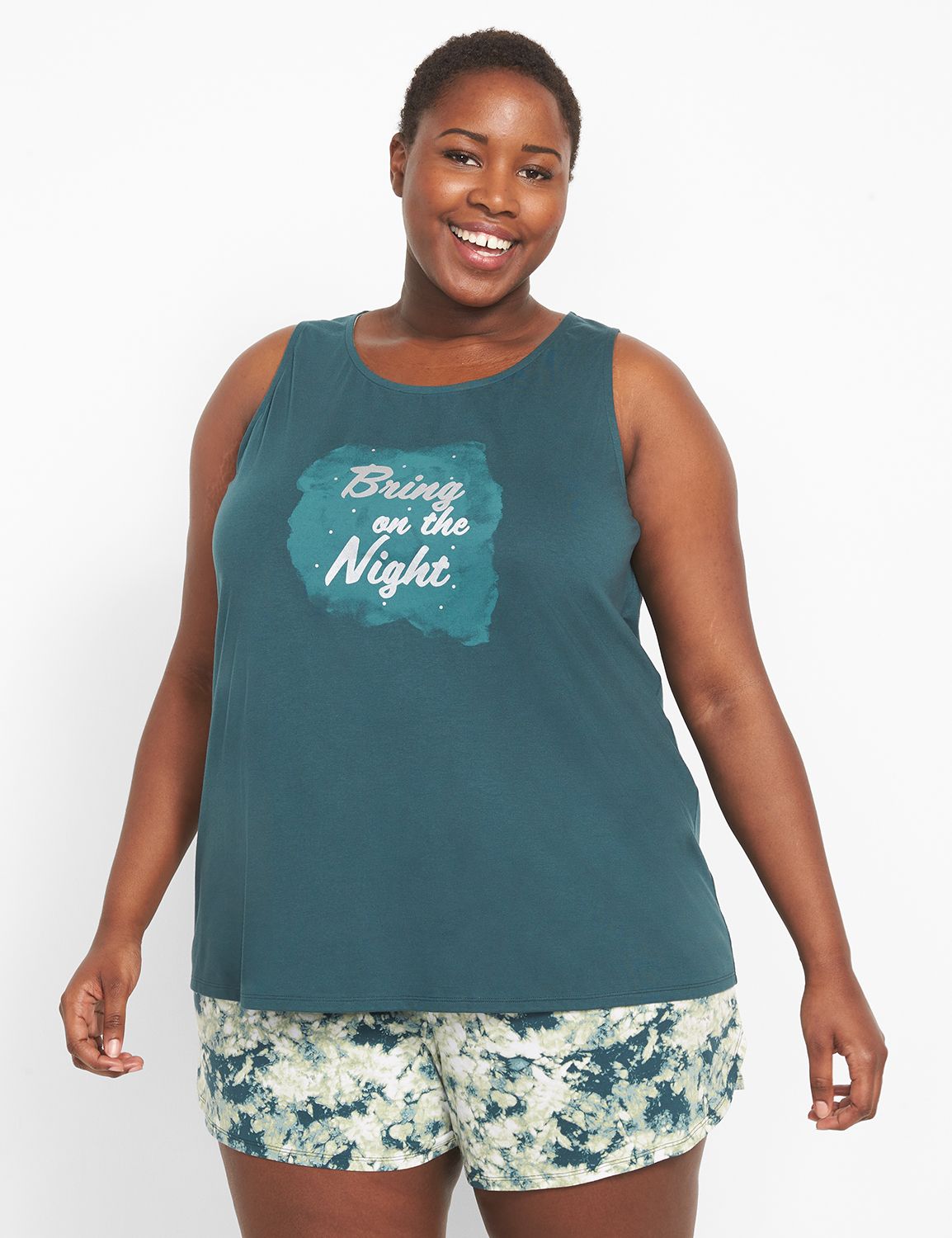 Knit Tank and Short PJ Set 1125894 | LaneBryant