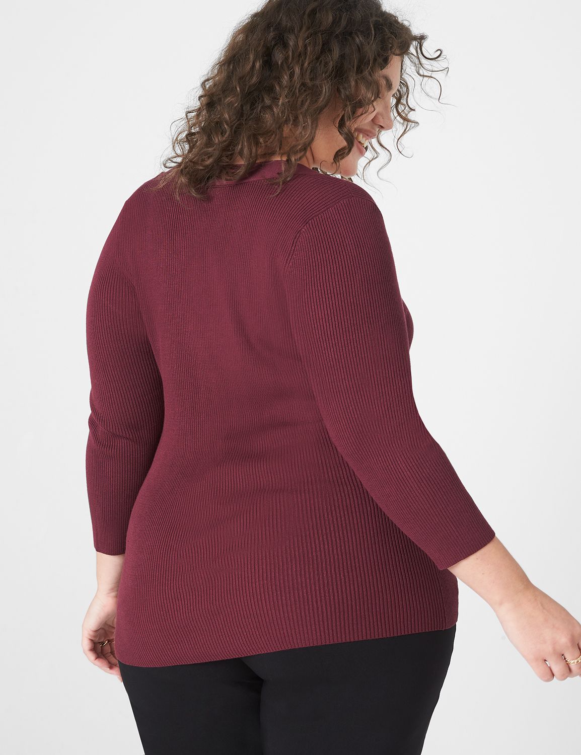 Three Quarter Sleeve Square Neck Pu