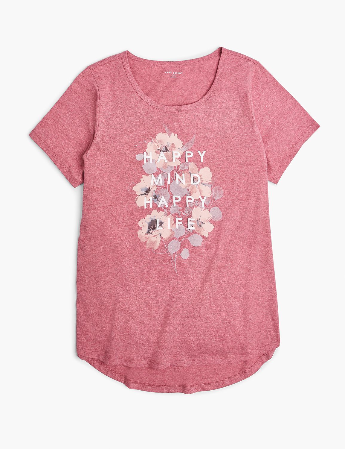 Classic Happy Mind Happy Life Graphic Tee