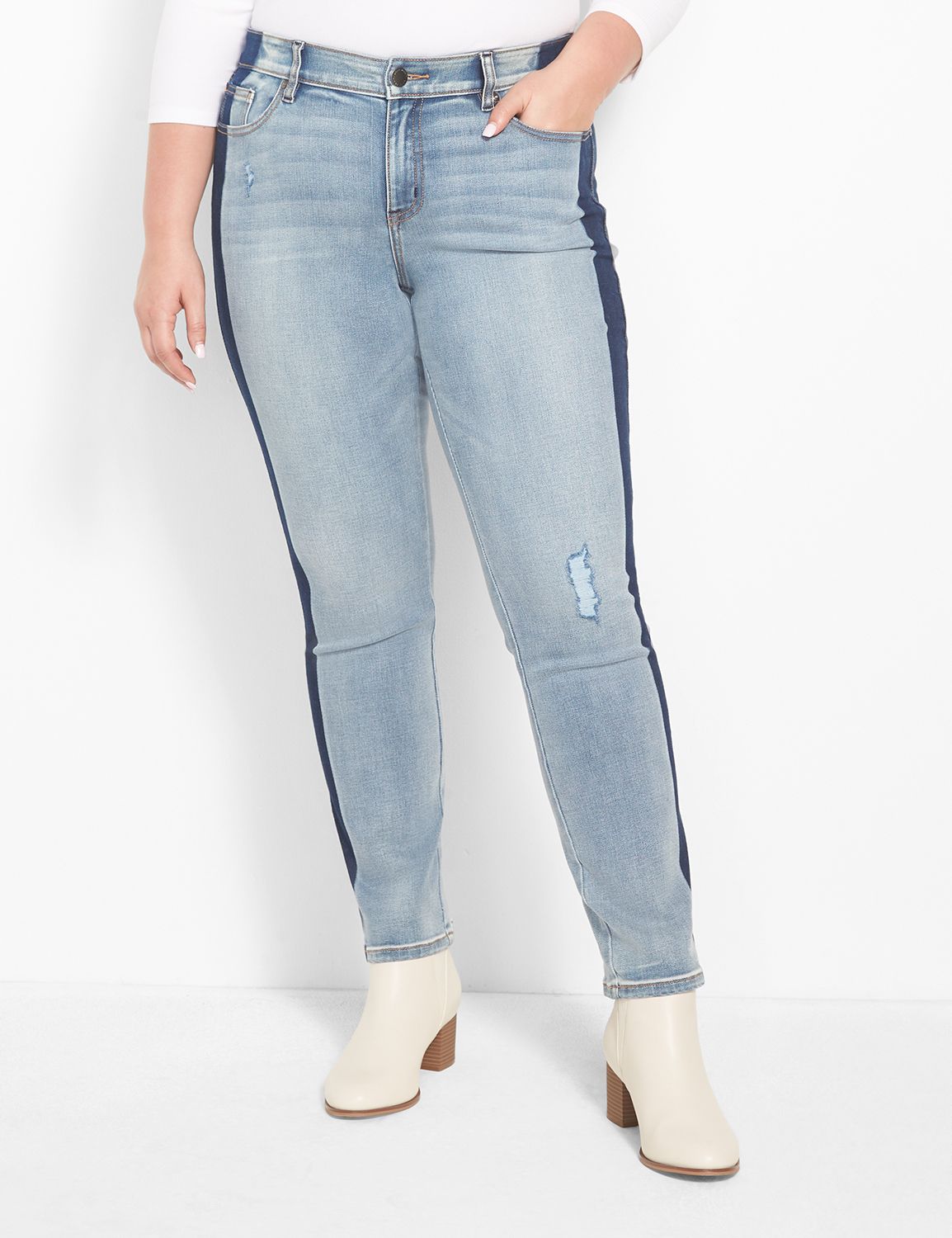 Signature Fit Body Icon Straight Jean - Two-Tone
