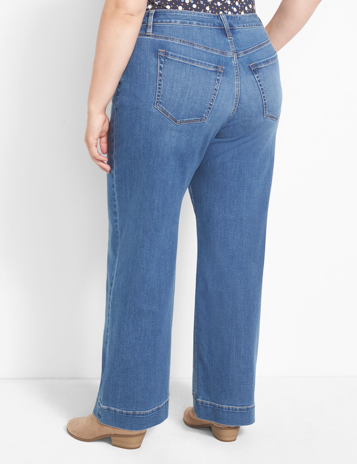 SIGNATURE MID FIT WIDE LEG JEAN -PI