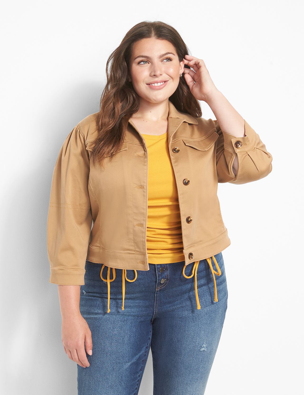Puff-Sleeve Casual Jacket